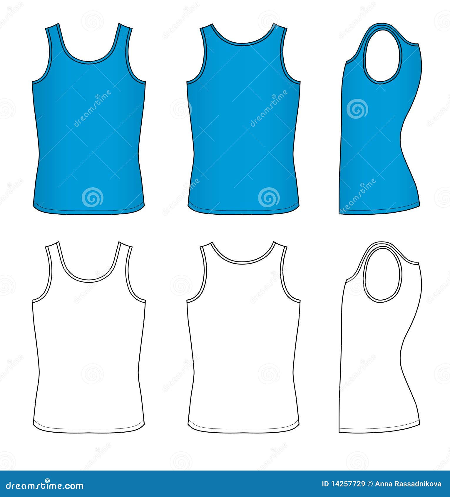 Blue vest stock vector. Illustration of stripe, short - 14257729