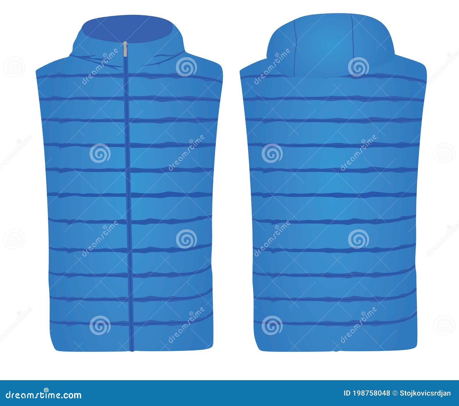 Blue vest with cap stock vector. Illustration of blue - 198758048