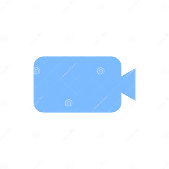 Blue Video Camera Icon. Simple Camera Shape. Bright Blue Vector. Camera ...