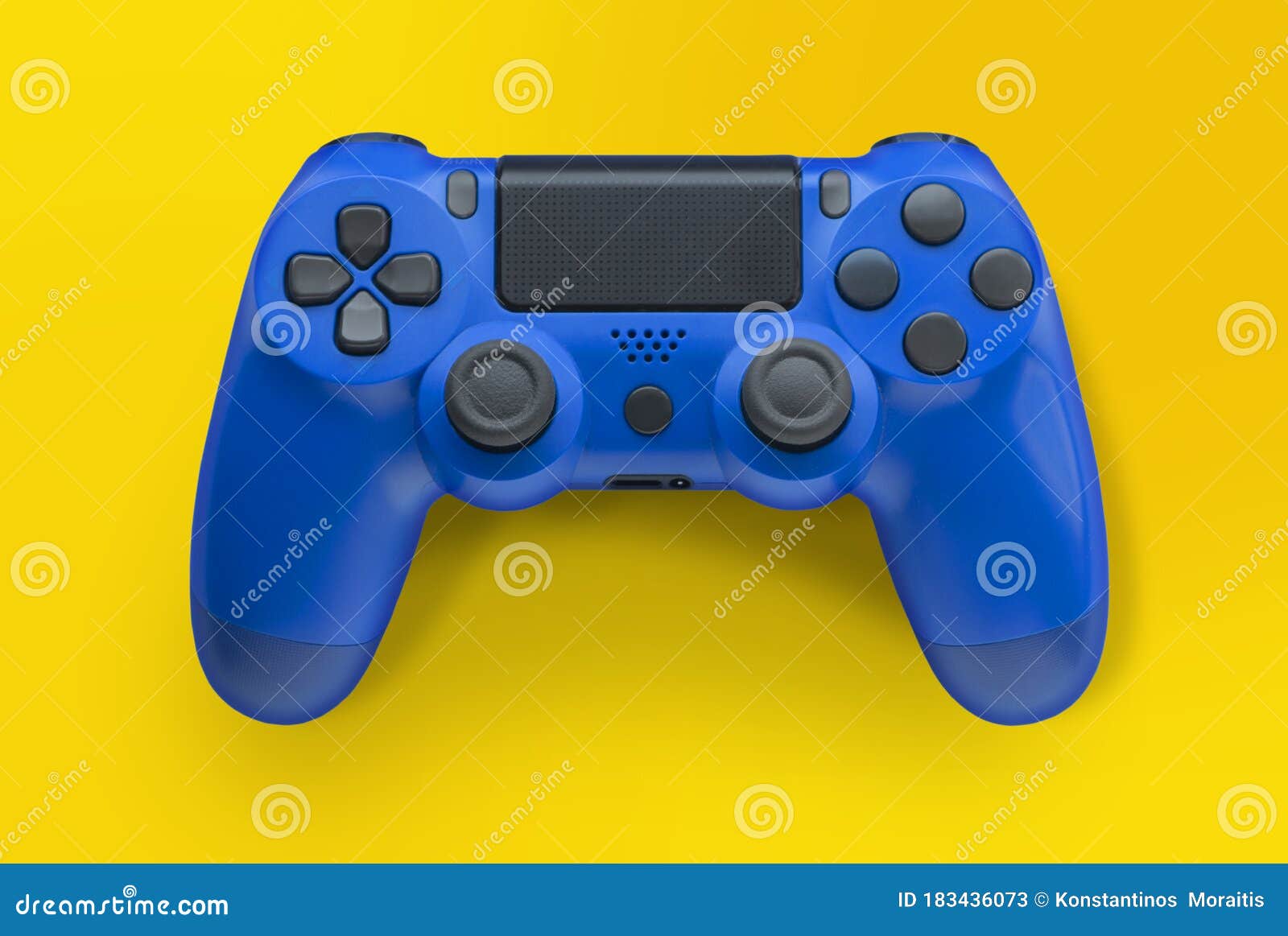 Blue video game controller stock image. Image of white - 183436073
