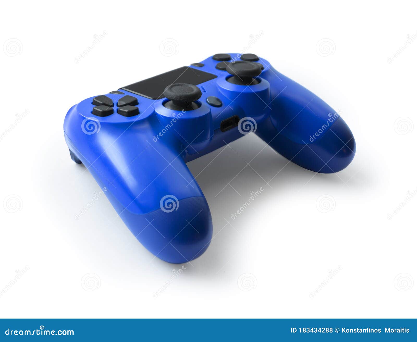 Blue video game controller stock photo. Image of joystick - 183434288