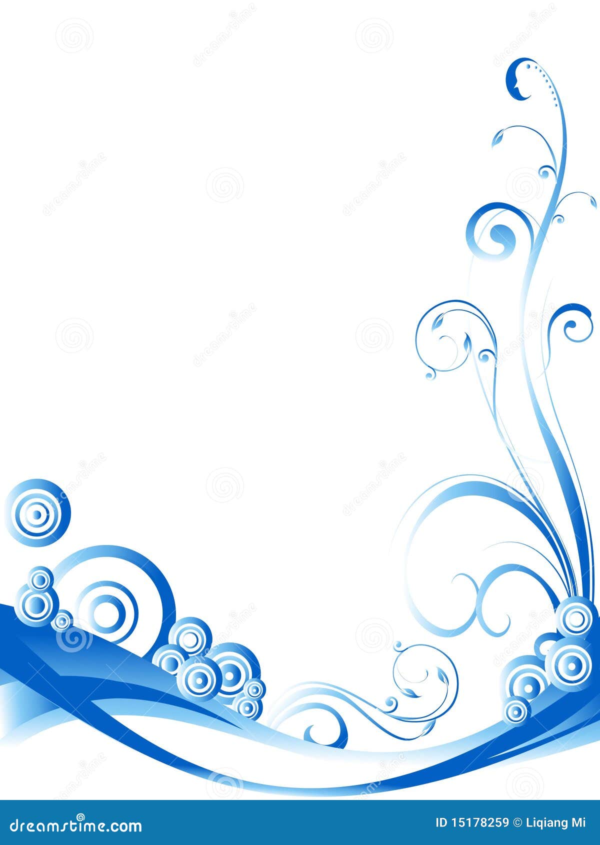 Blue vine stock vector. Illustration of simple, white - 15178259