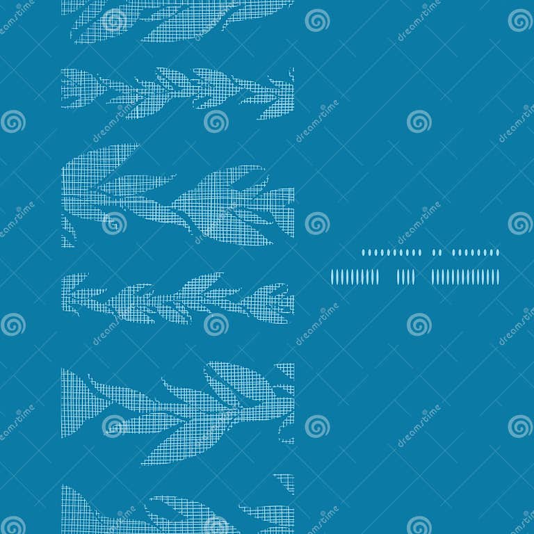 Blue Vines Stripes Textile Textured Vertical Frame Stock Vector ...