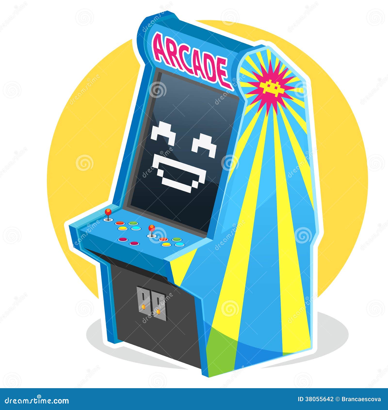 Arcade Machine Or Amusement Machine As Coin-operated Entertainment ...