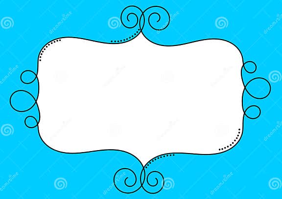 Blue vintage border frame stock illustration. Illustration of ancient ...