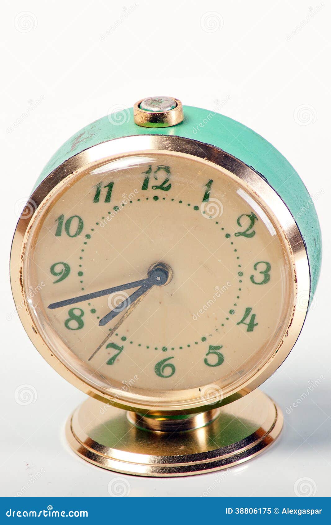 Blue Vintage Clock stock image. Image of isolated, minute - 38806175