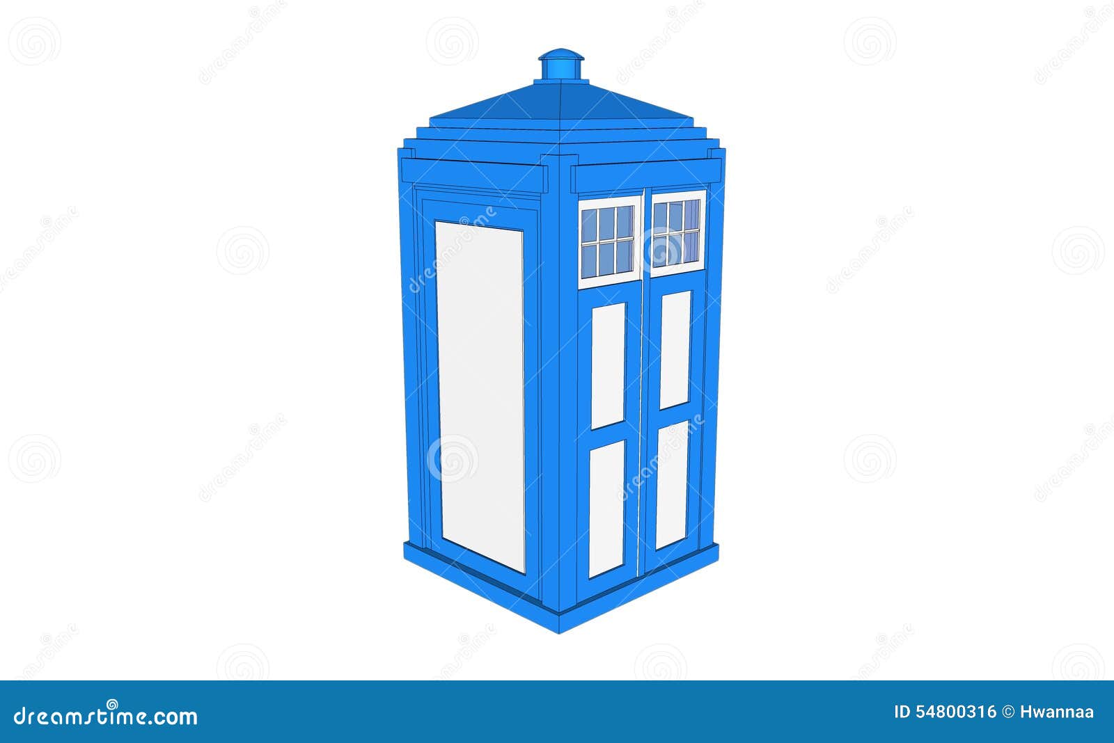 Blue vintage guardhouse stock illustration. Illustration of room - 54800316