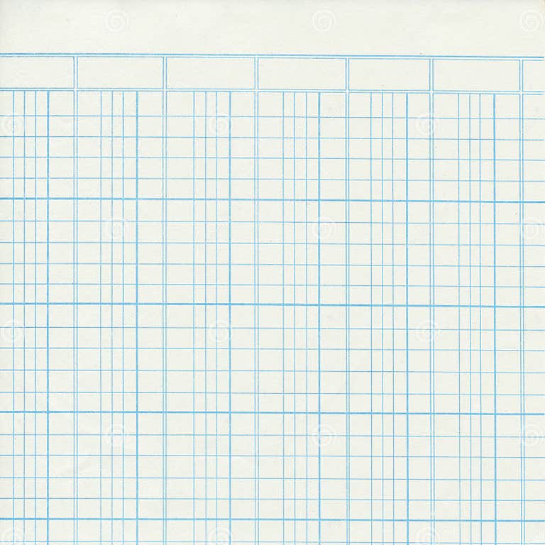 Blue Vintage Ledger or Graph Paper Stock Image - Image of math, vintage ...