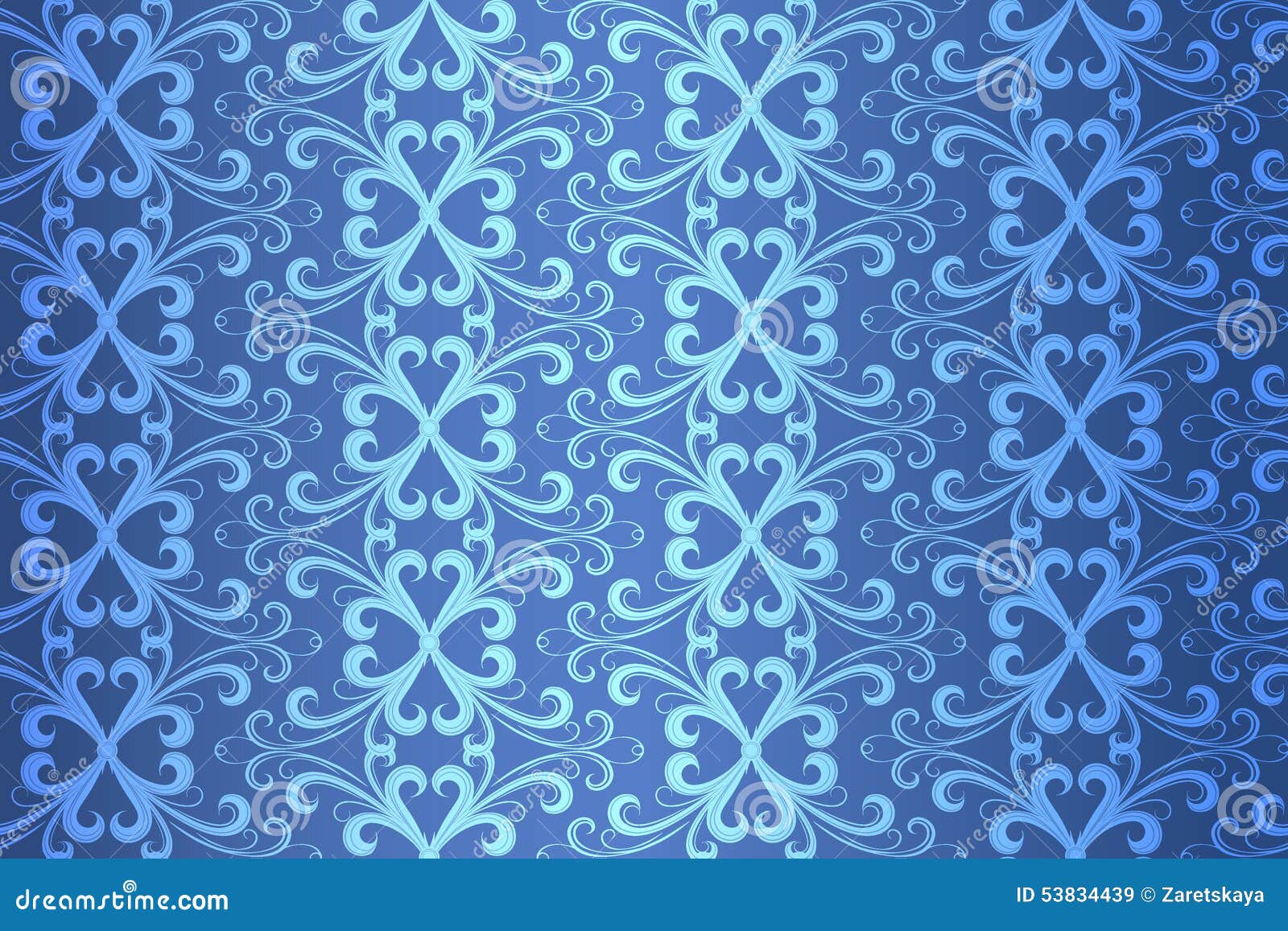 Blue vintage pattern stock illustration. Illustration of renaissance ...