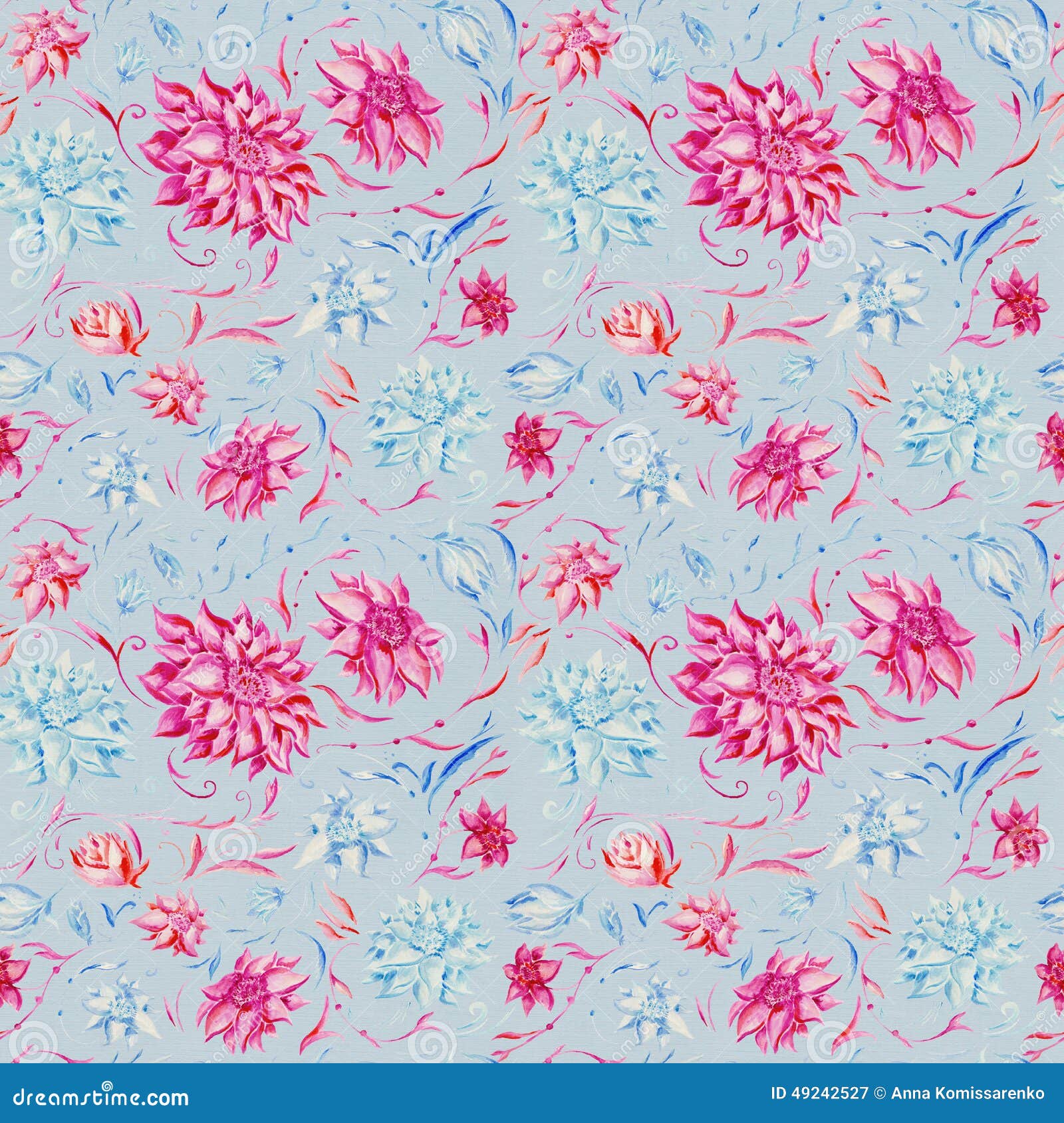 Blue vintage pattern stock illustration. Illustration of seamless ...