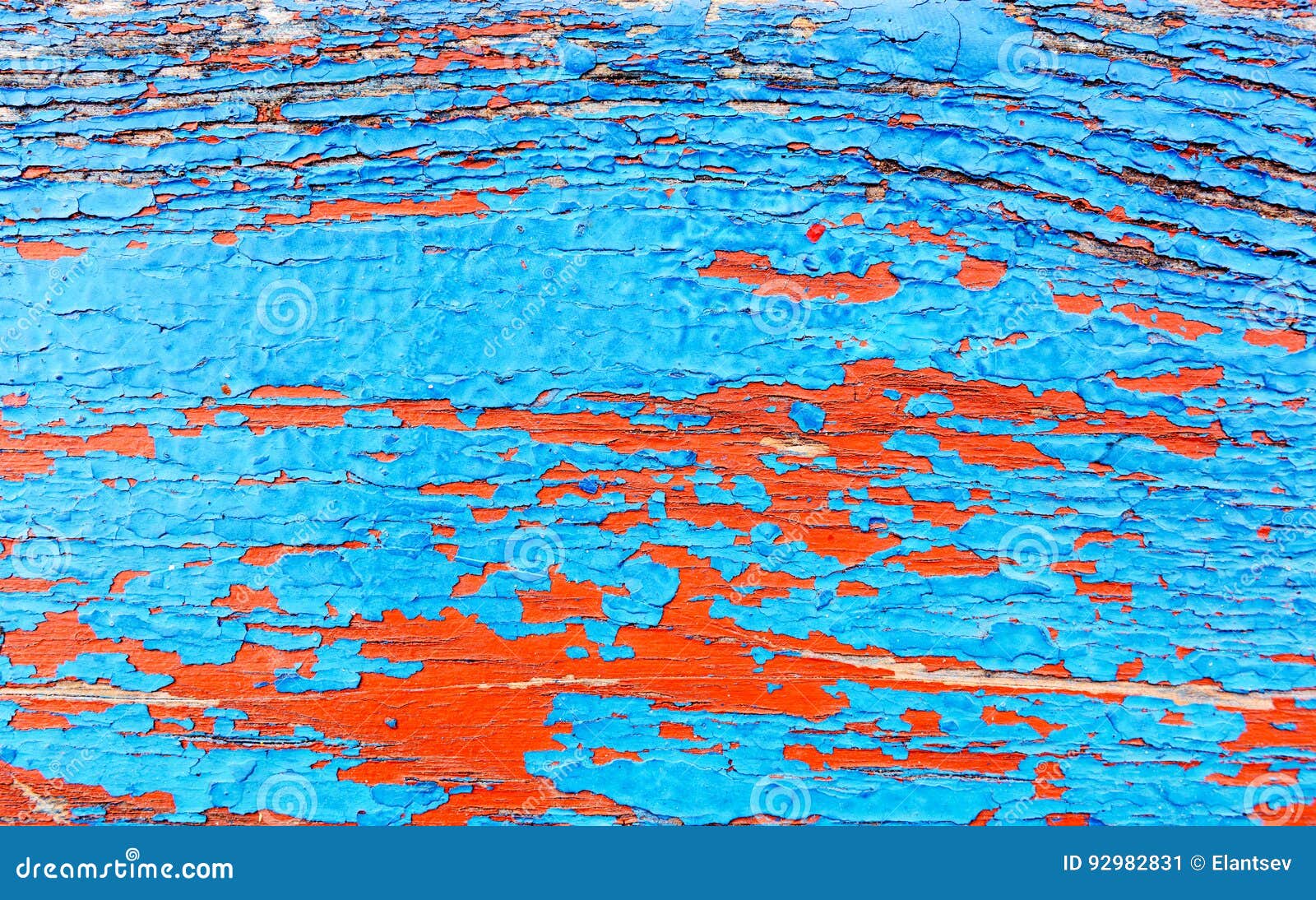 Blue Vintage Wooden Table Background with Chipped Paint. Stock Image ...