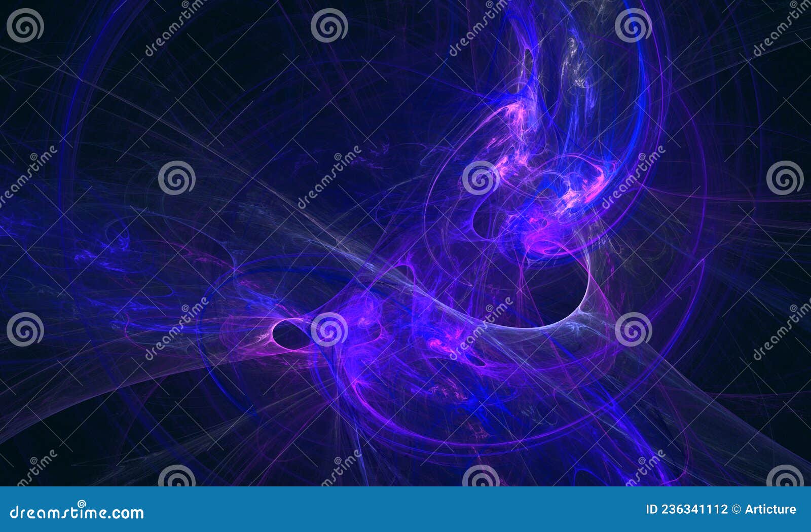 Blue Violet Chaotic 3d Substance in Circular Rotation in Deep Dark ...