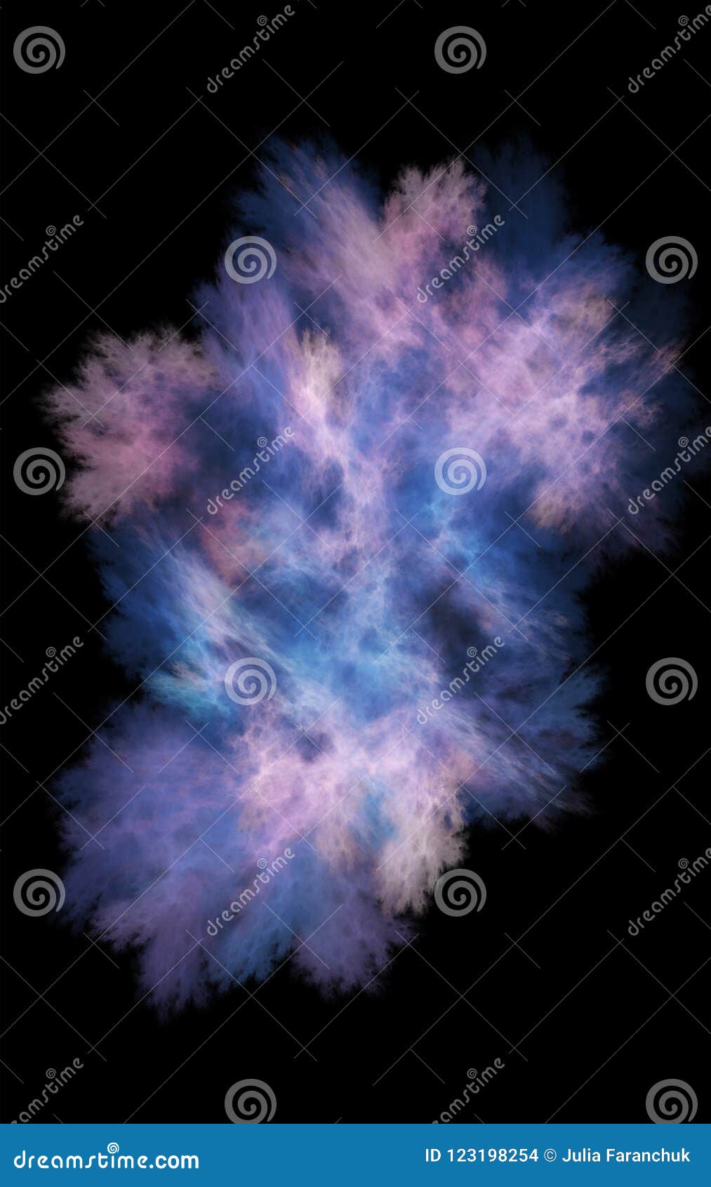 Blue and Violet Explosion. Bright Multicolored Background. Fractal ...