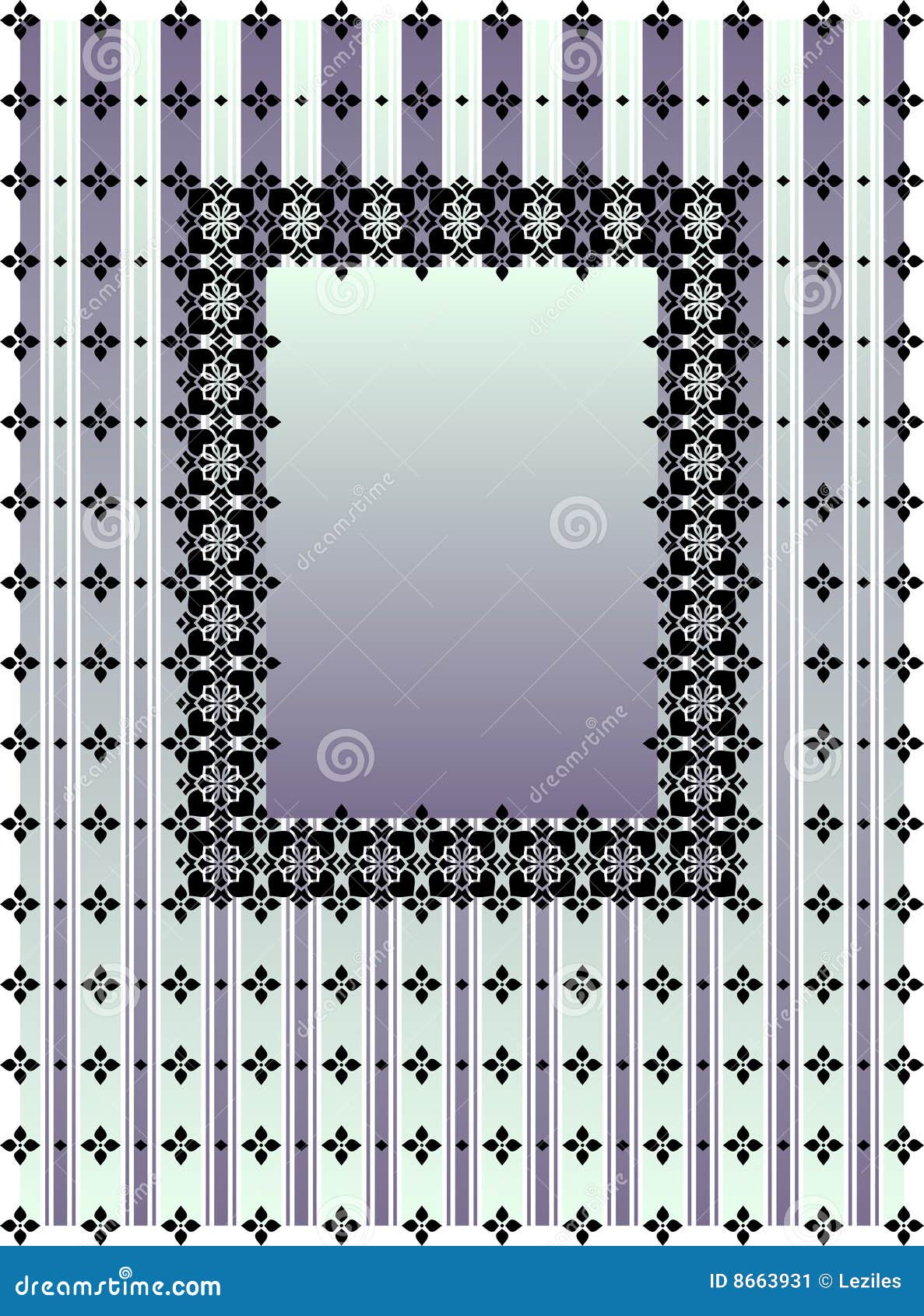 Blue and violet frame stock vector. Illustration of floral - 8663931
