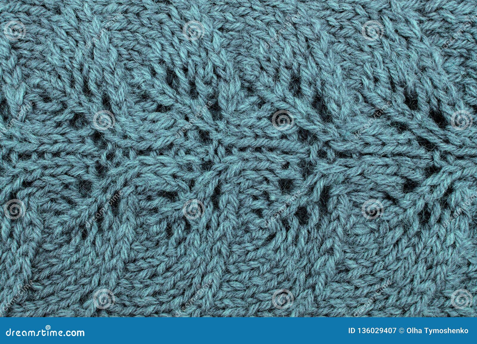 Blue Threads Related To Pattern Cotton Wool Thread Knitting Stock Image ...