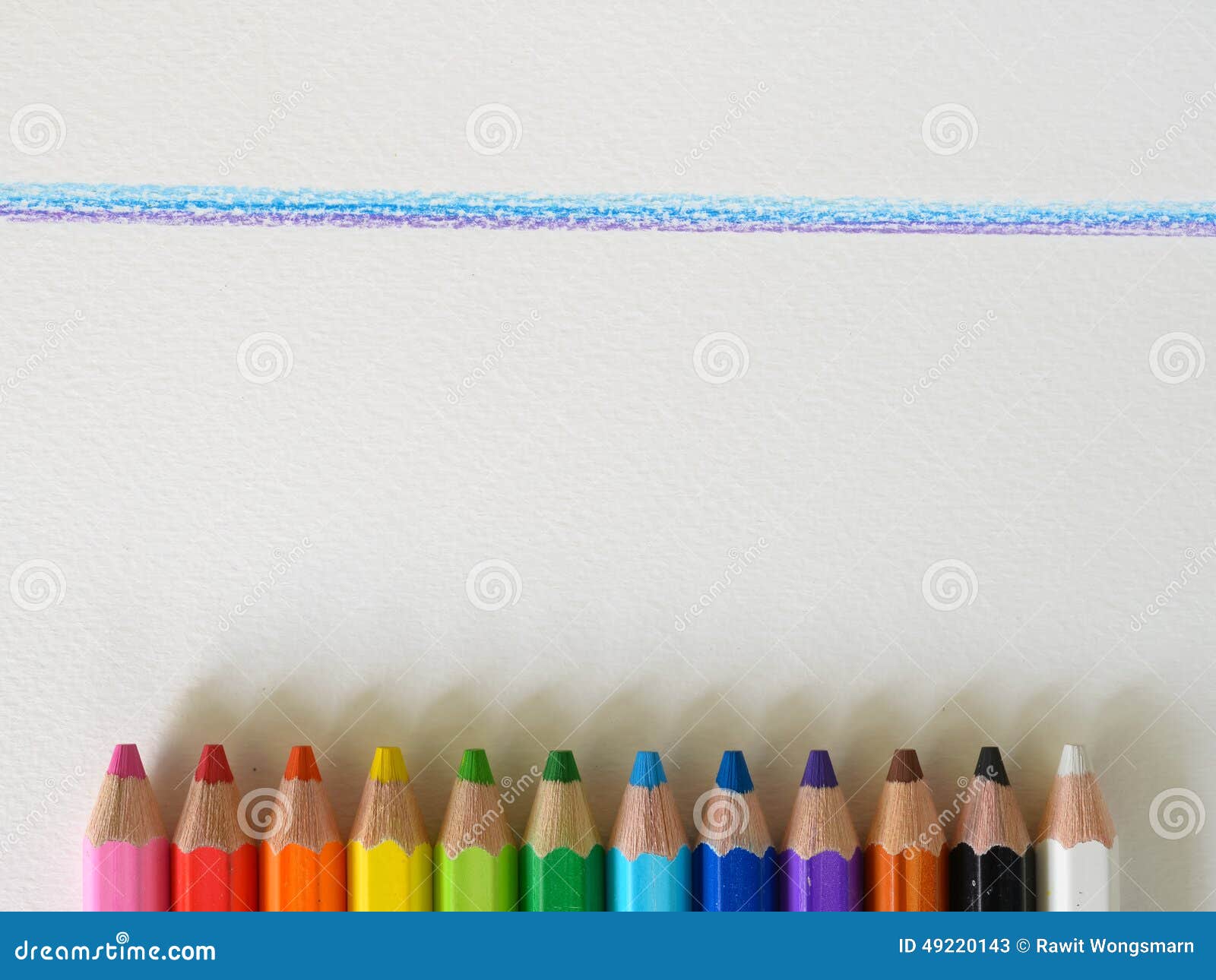 Blue Violet Line with Crayon Presentation Background Stock Image ...