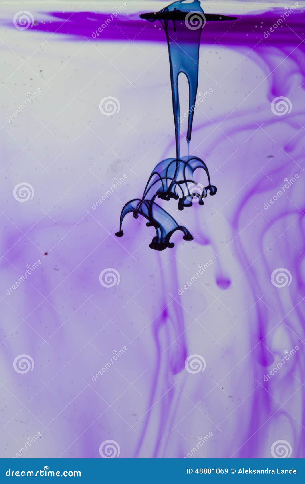 Blue and Violet Liquid in Water Stock Image - Image of background ...