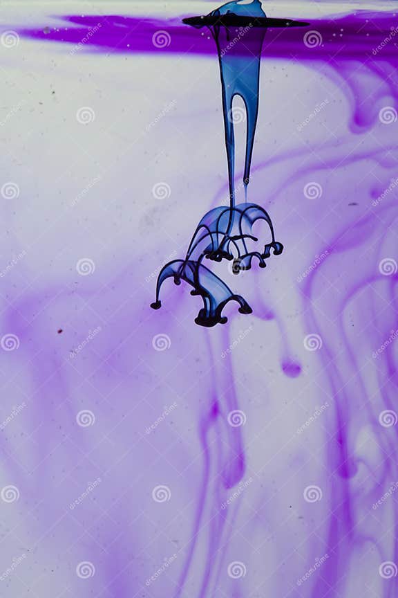 Blue and Violet Liquid in Water Stock Image - Image of background ...