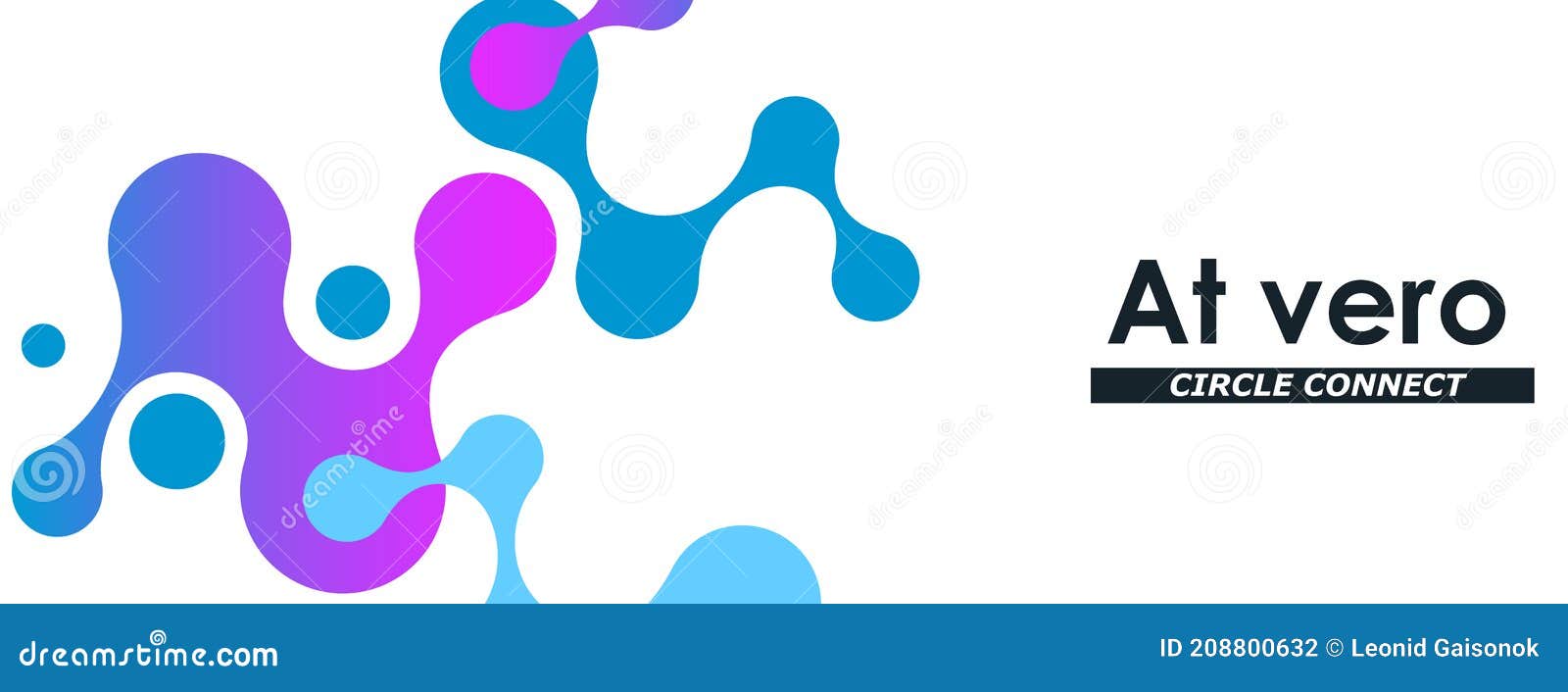 Blue Violet Molecules in Abstract Style on Light Background. Science ...