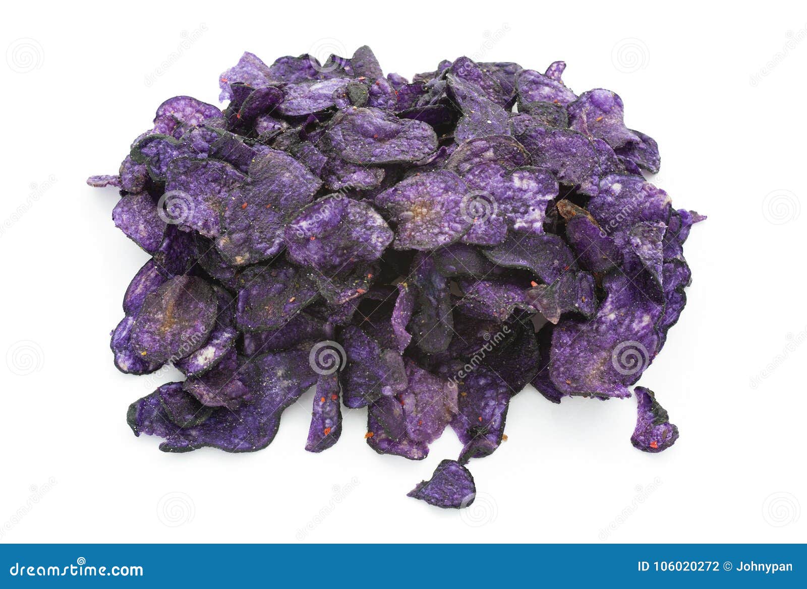 Blue or Violet Potato Chips Isolated Stock Photo - Image of grilled ...