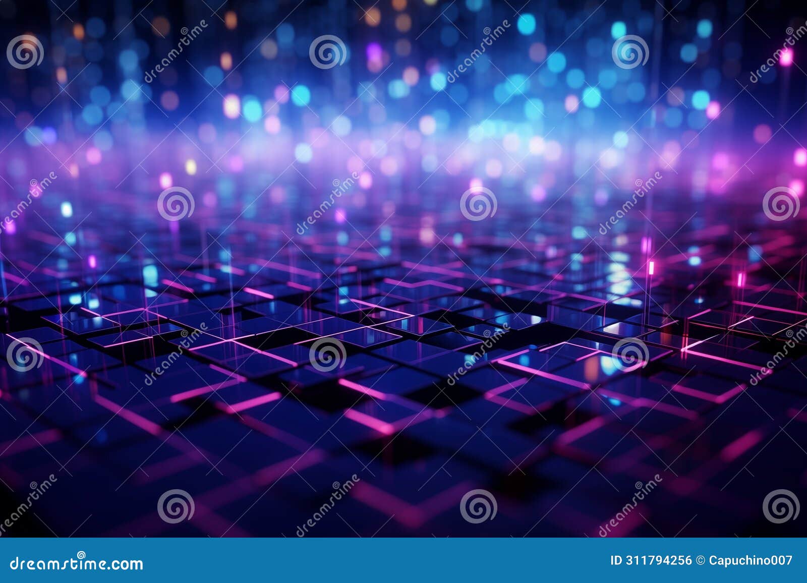 Blue and Violet Tone Abstract Background of Coding Software for ...