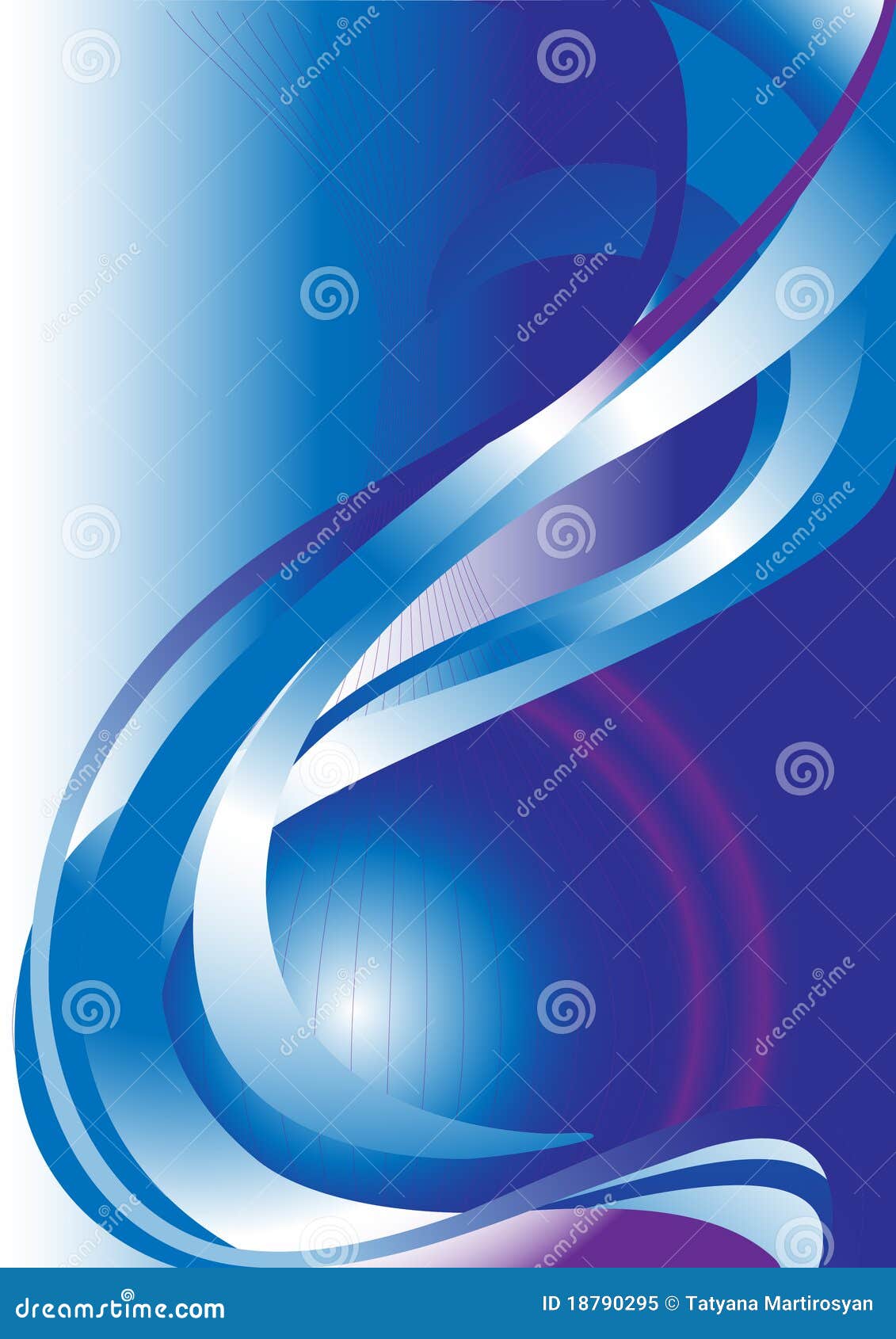 Blue and Violet Wave on Blue Background.Banner Stock Vector ...