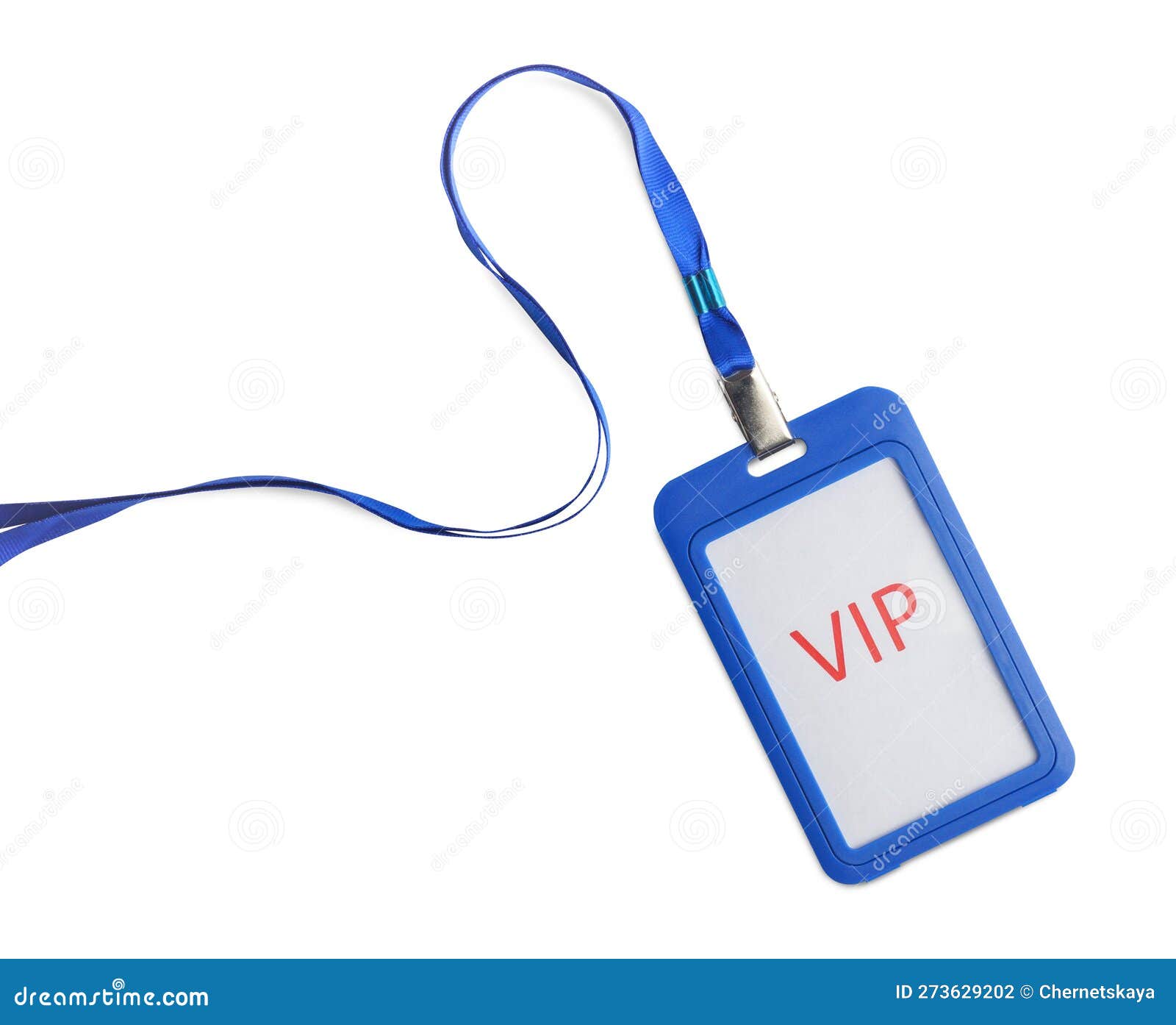 Blue Vip Badge Isolated on White, Top View Stock Photo - Image of ...
