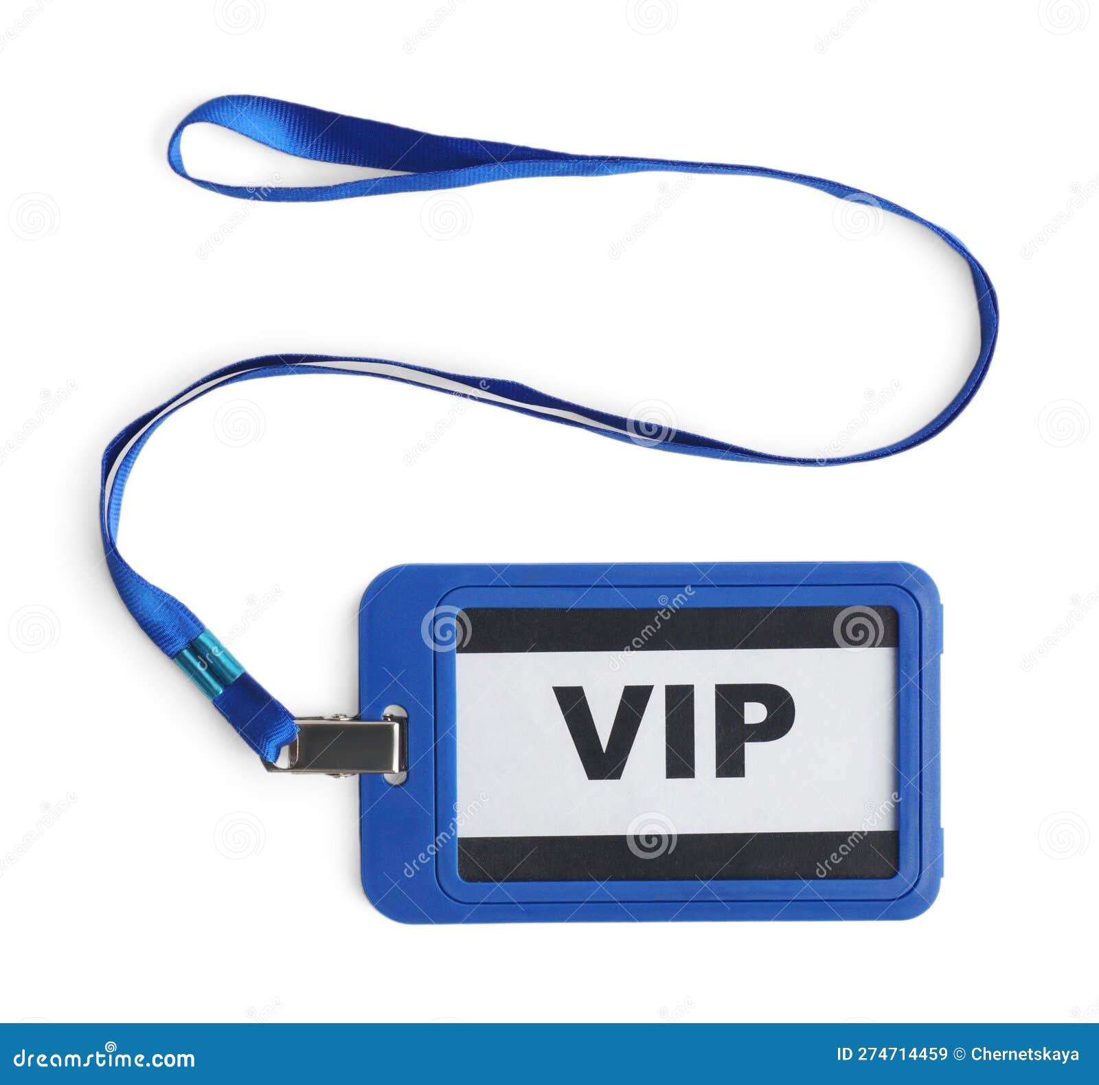 Blue Vip Badge Isolated on White, Top View Stock Image - Image of ...