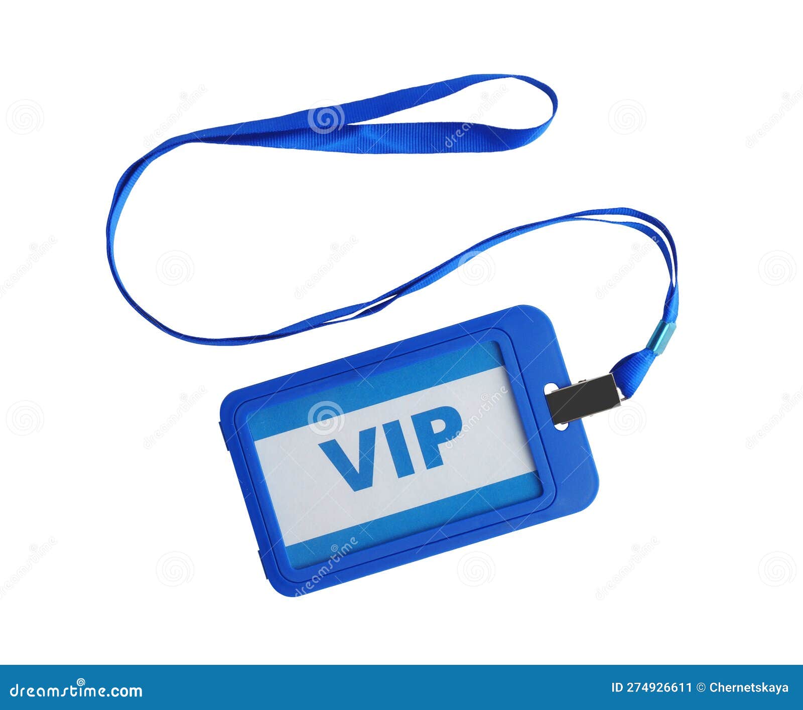 Blue Vip Badge Isolated on White, Top View Stock Image - Image of pass ...