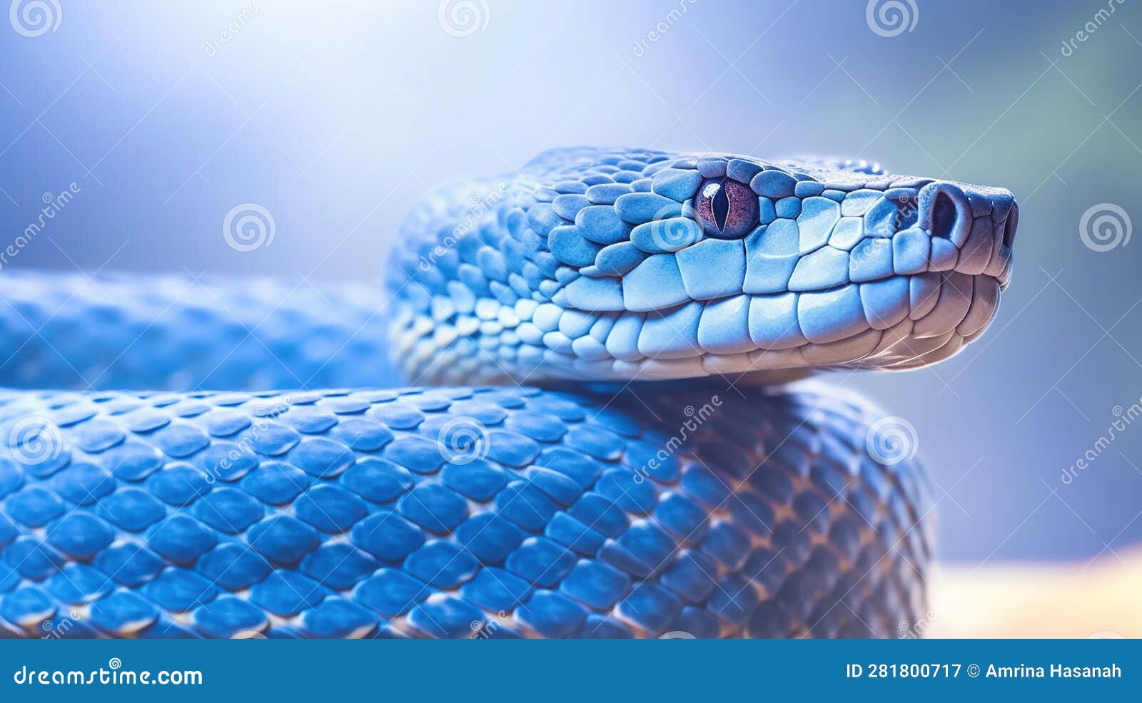 Blue Viper, Venomous and Poisonous Snake. Generative Ai Stock ...