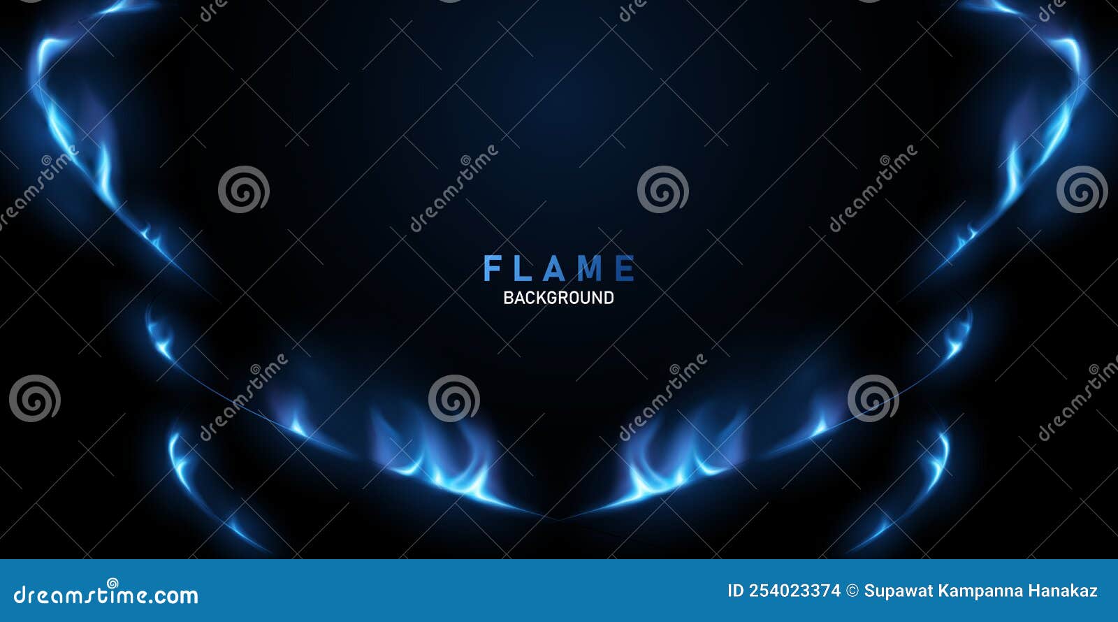 Blue Virtual Flame Design Vector Illustration Stock Vector ...