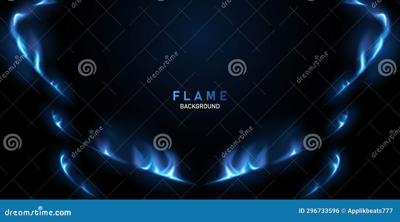 Blue Virtual Flame Design Vector Illustration Stock Illustration ...