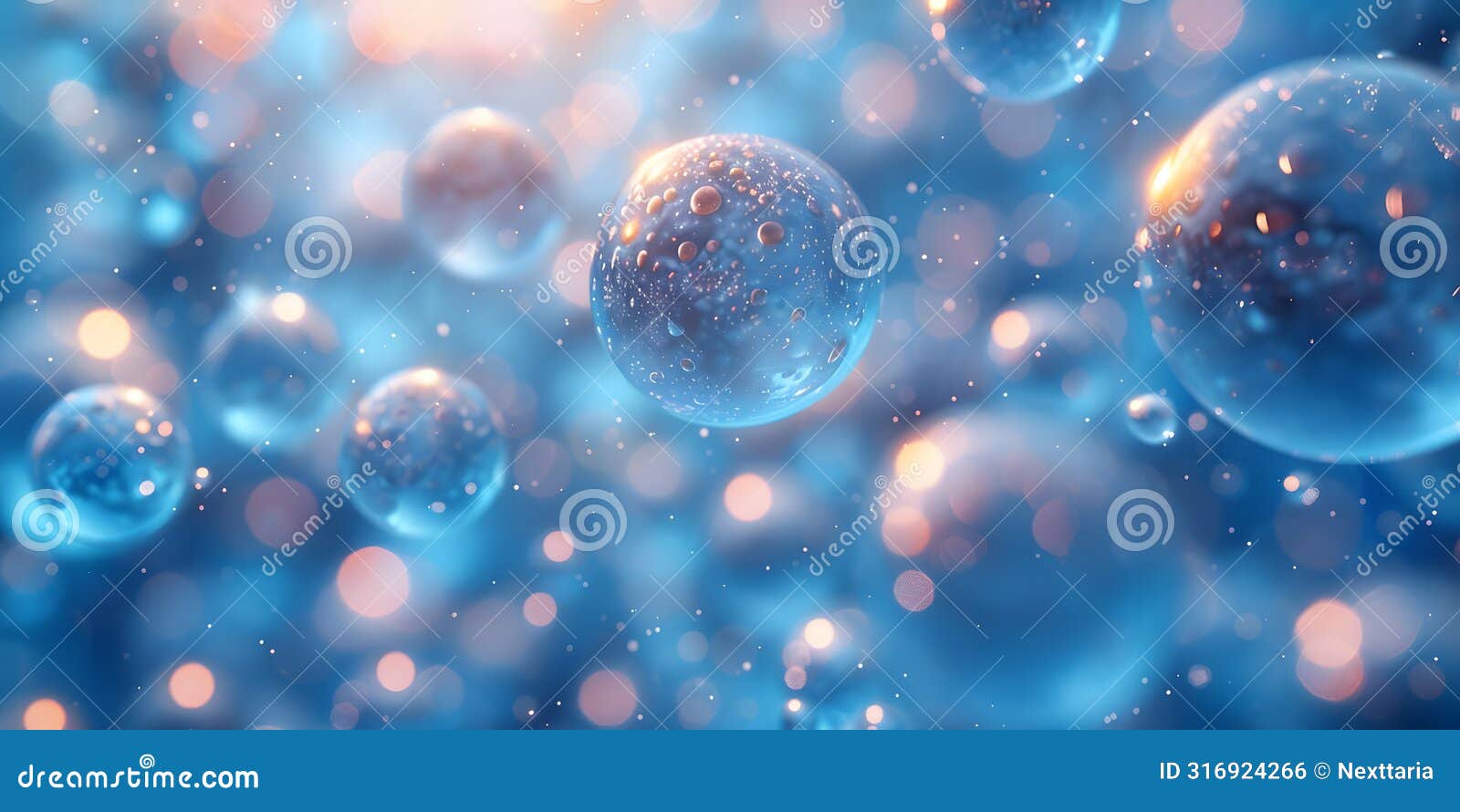 Blue Virtual Sphere Background for Business or Technology Banner Stock ...