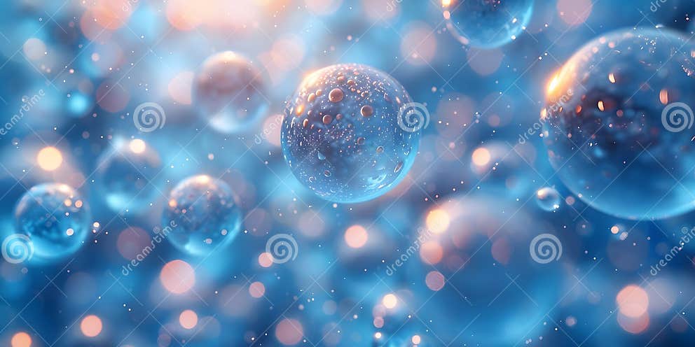 Blue Virtual Sphere Background for Business or Technology Banner Stock ...