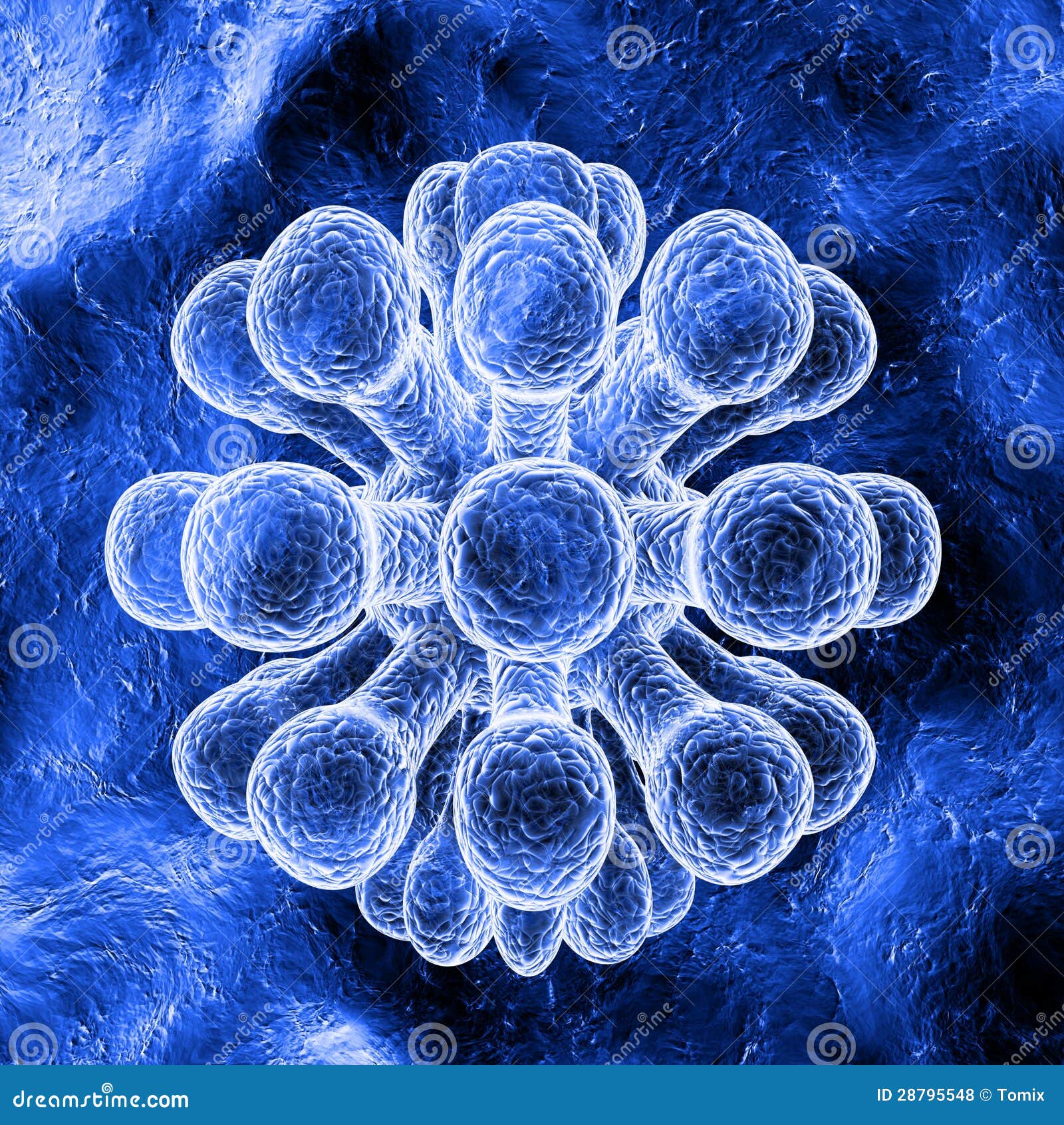 Blue virus stock illustration. Illustration of science - 28795548
