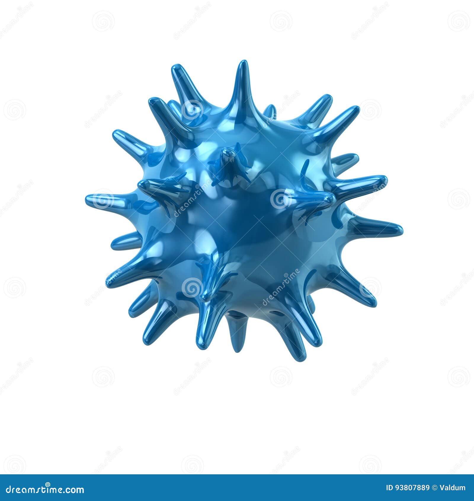 Blue virus icon stock illustration. Illustration of bacteria - 93807889