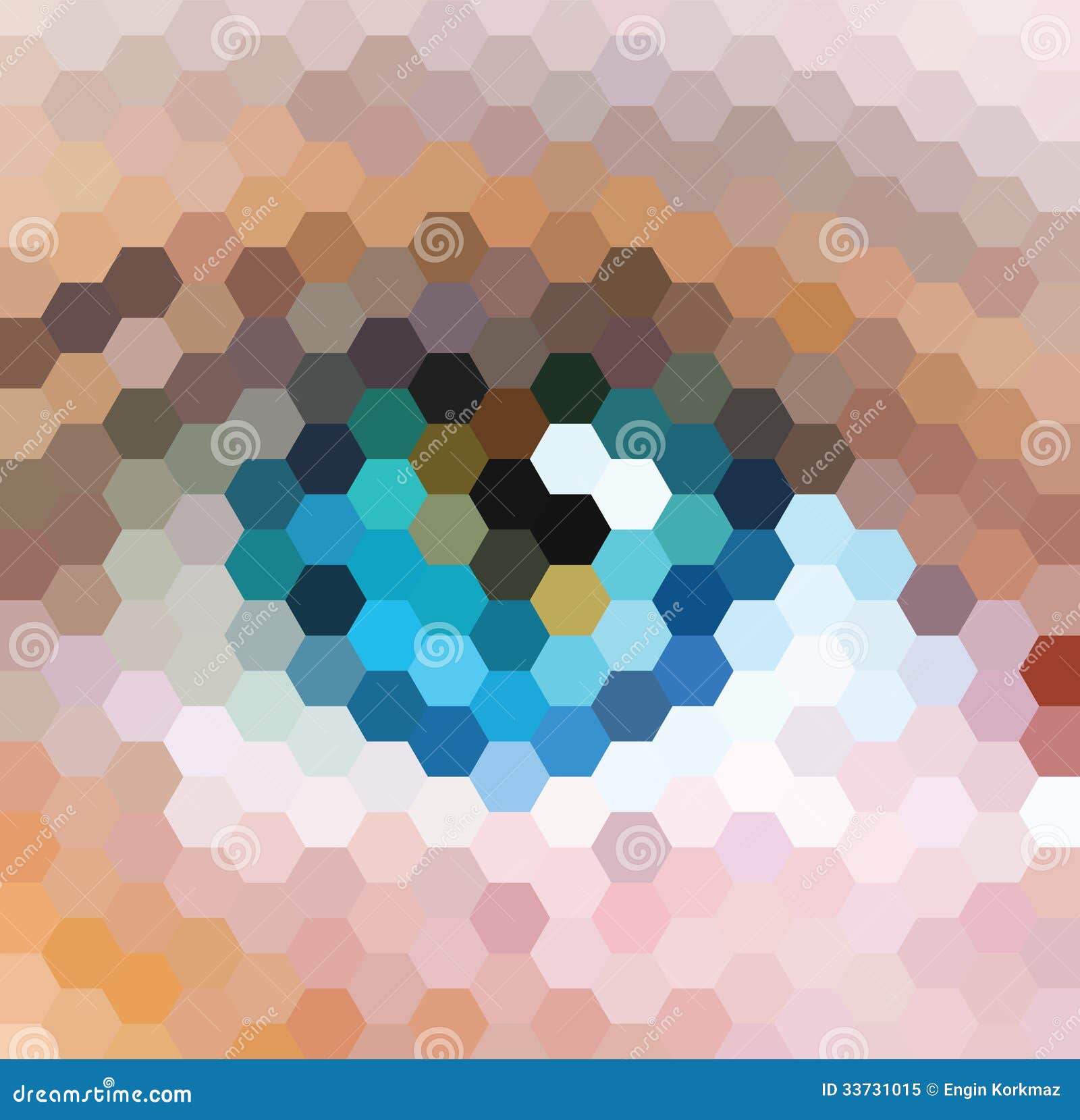 Blue Vision stock vector. Illustration of hexagon, optic - 33731015