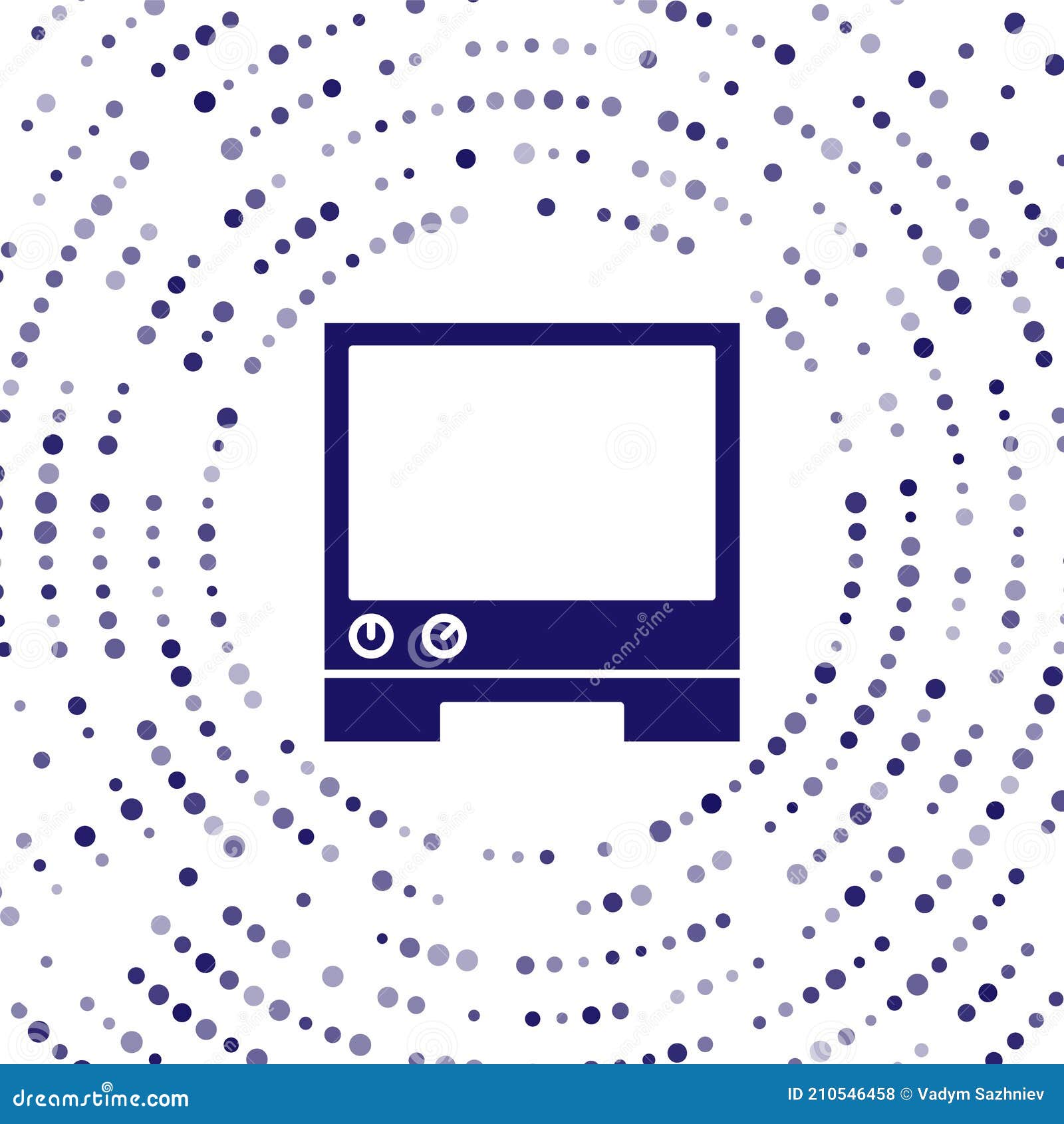 Blue Voice Assistant Icon Isolated on White Background. Voice Control ...