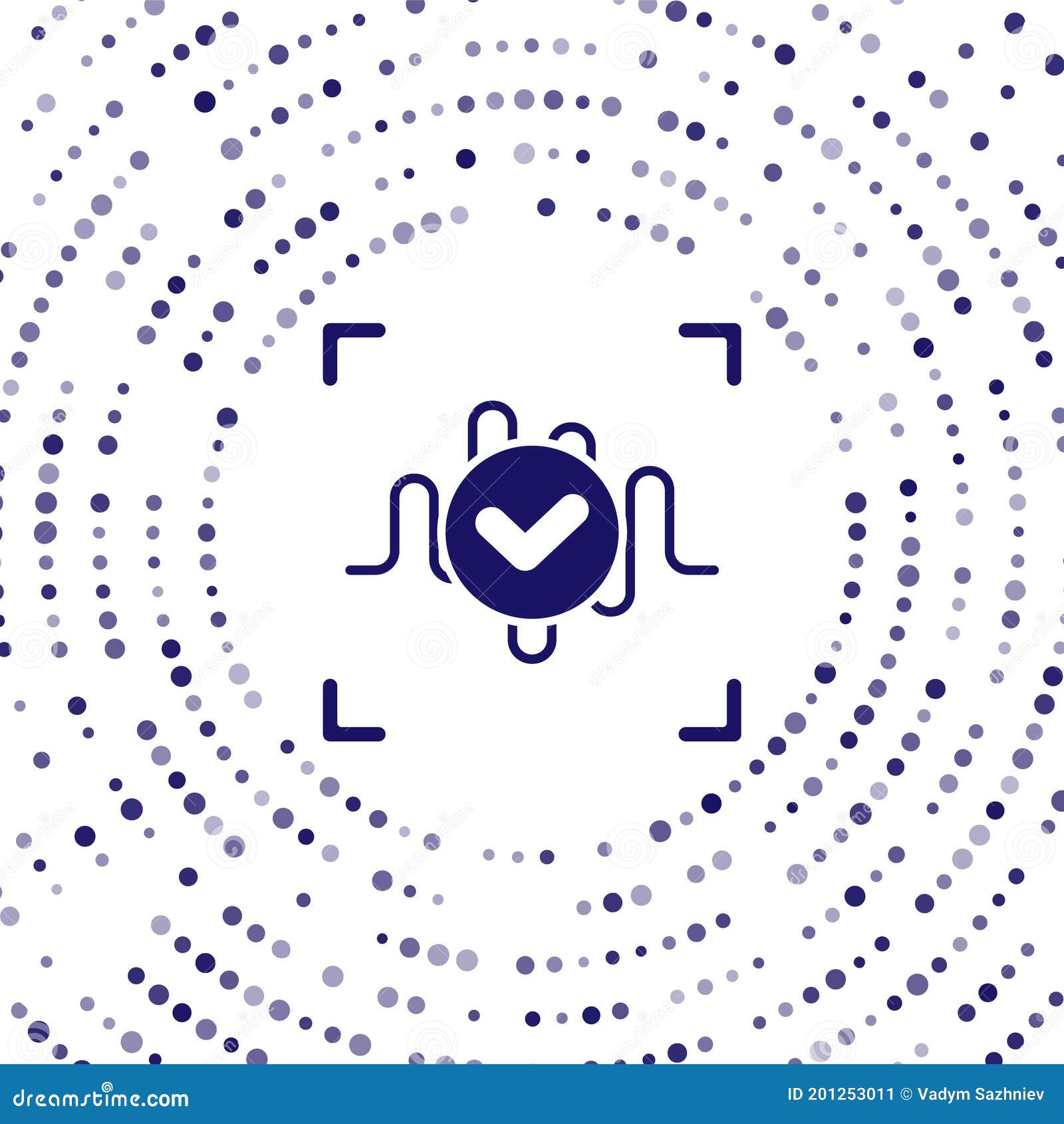 Blue Voice Recognition Icon Isolated on White Background. Voice ...