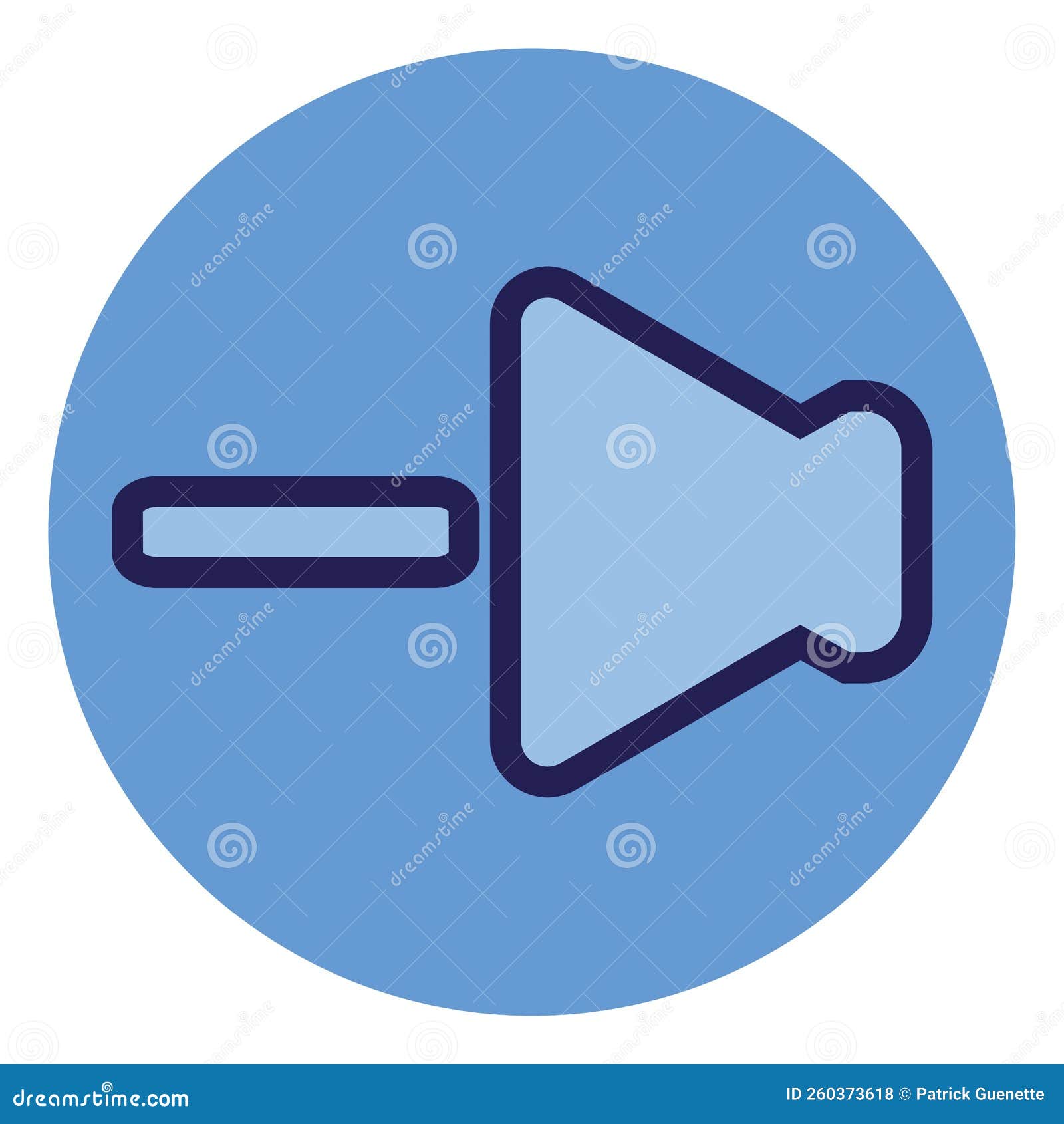 Blue Volume Indicator In Light And Dark Versions. Cartoon Vector ...