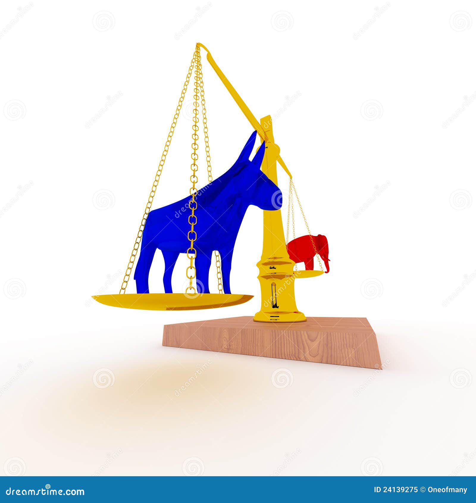 Blue Donkey Democrat Meditating. Symbol Of USA Political Parties ...