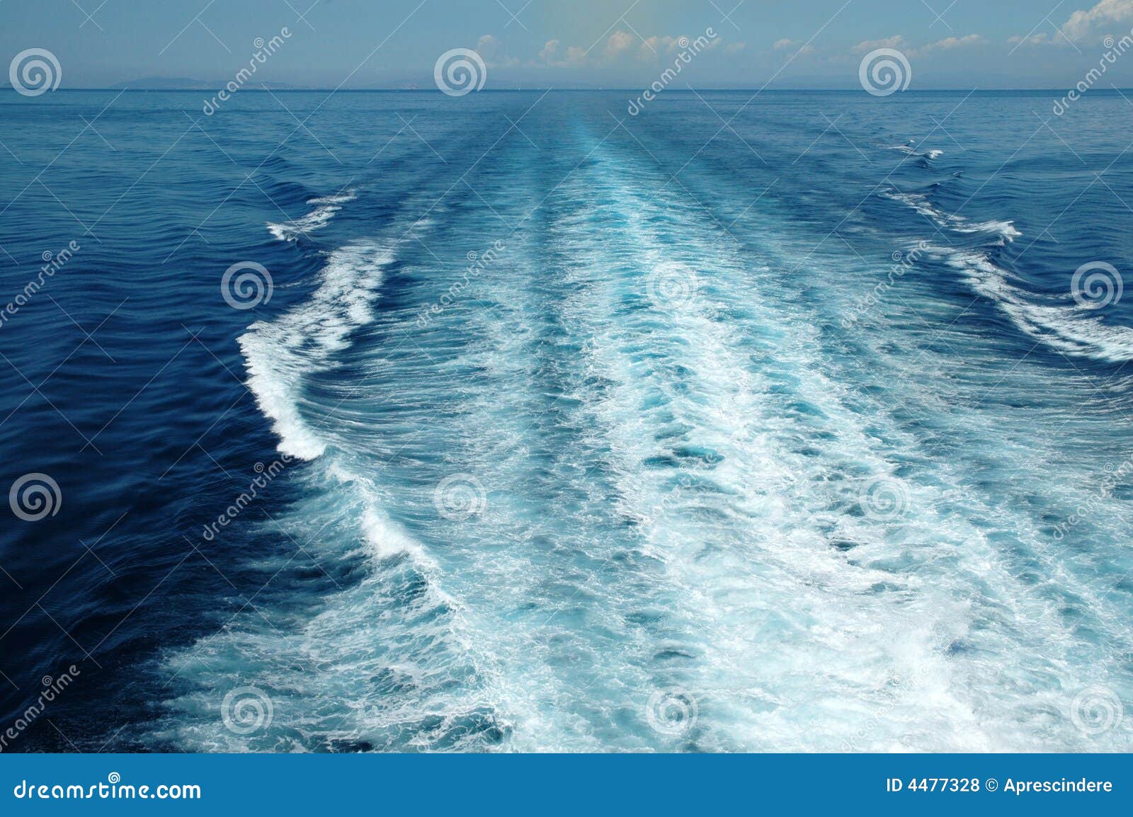 The blue wake stock photo. Image of landscapes, summer - 4477328