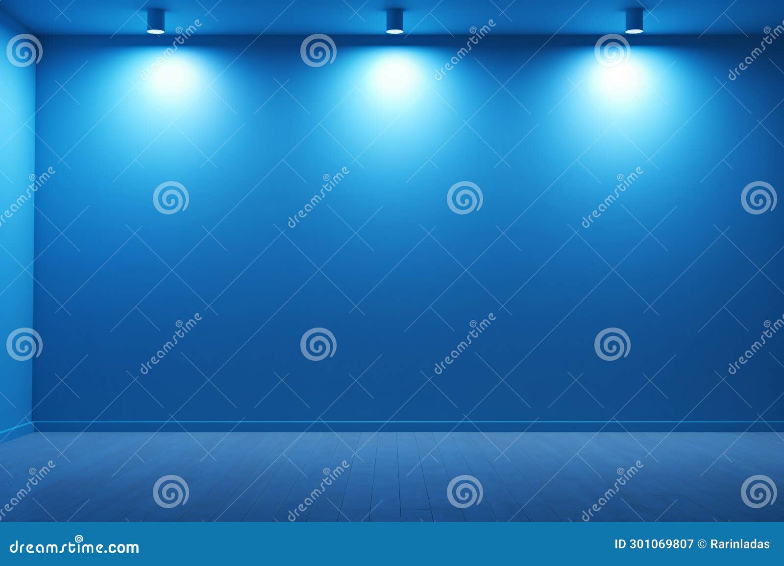 Blue Wall Backdrop, Soft Light & Shadow for Studio Portraits and ...