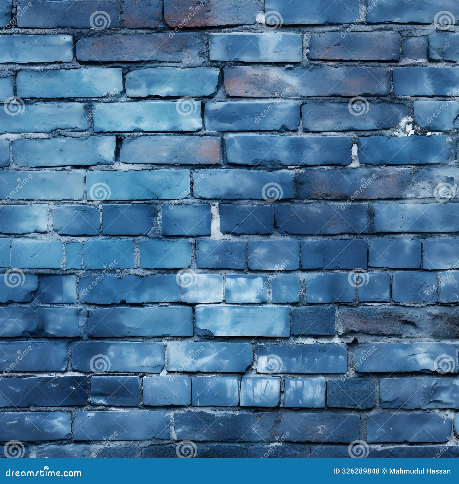 Blue Wall Background. Abstract Blue Brick Wall Texture Background Stock Illustration ...
