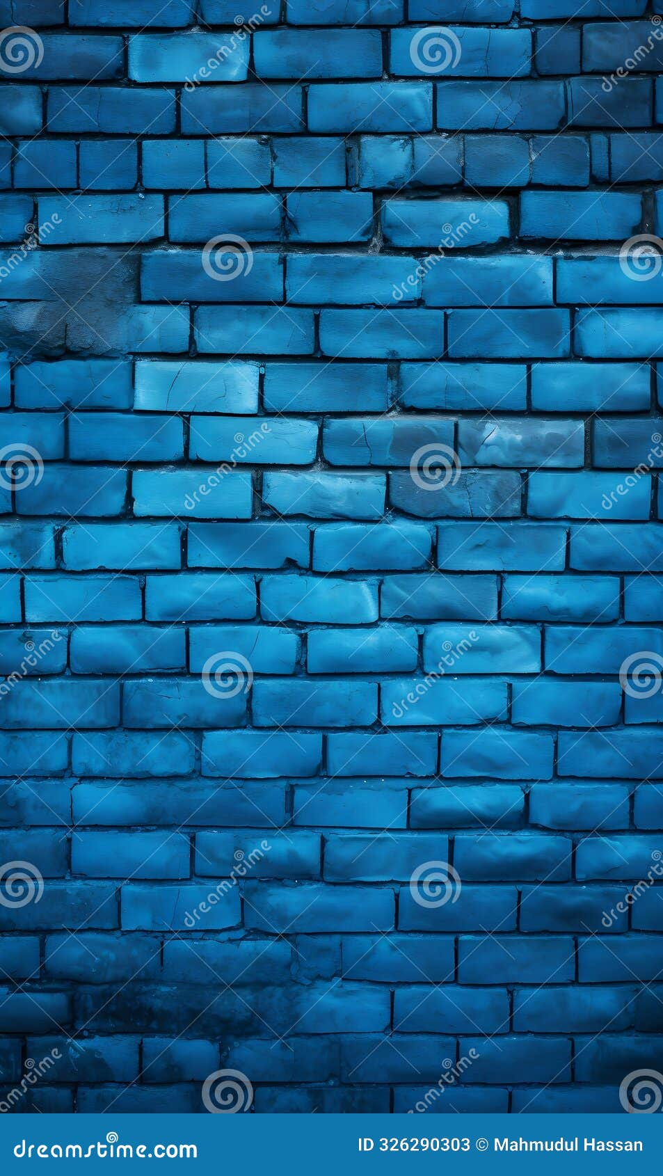 Blue Wall Background. Abstract Blue Brick Wall Texture Background Stock Illustration ...