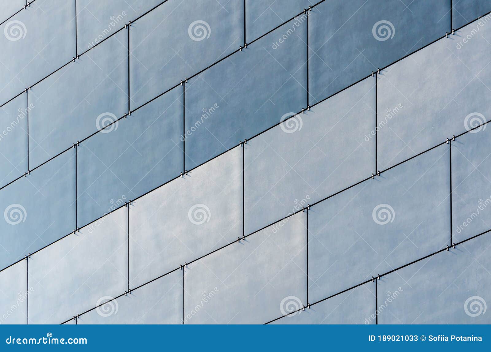 Blue Wall Background Pattern of Modern Building Stock Image - Image of ...