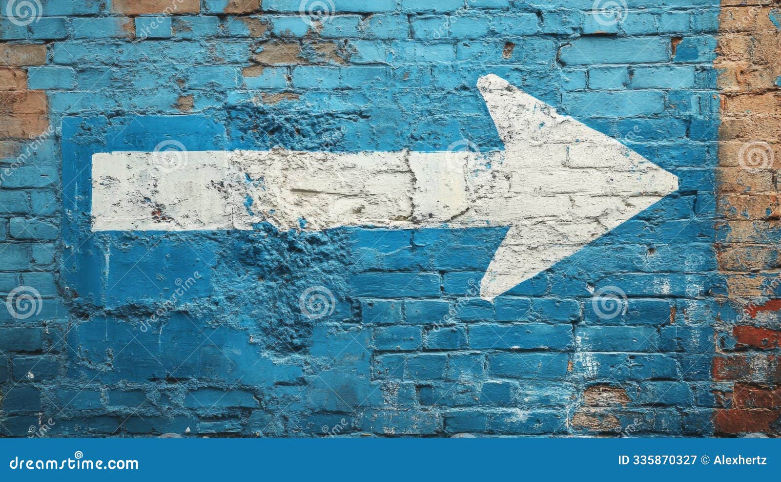 The Red Arrow And Brick Wall Royalty-Free Stock Photography ...