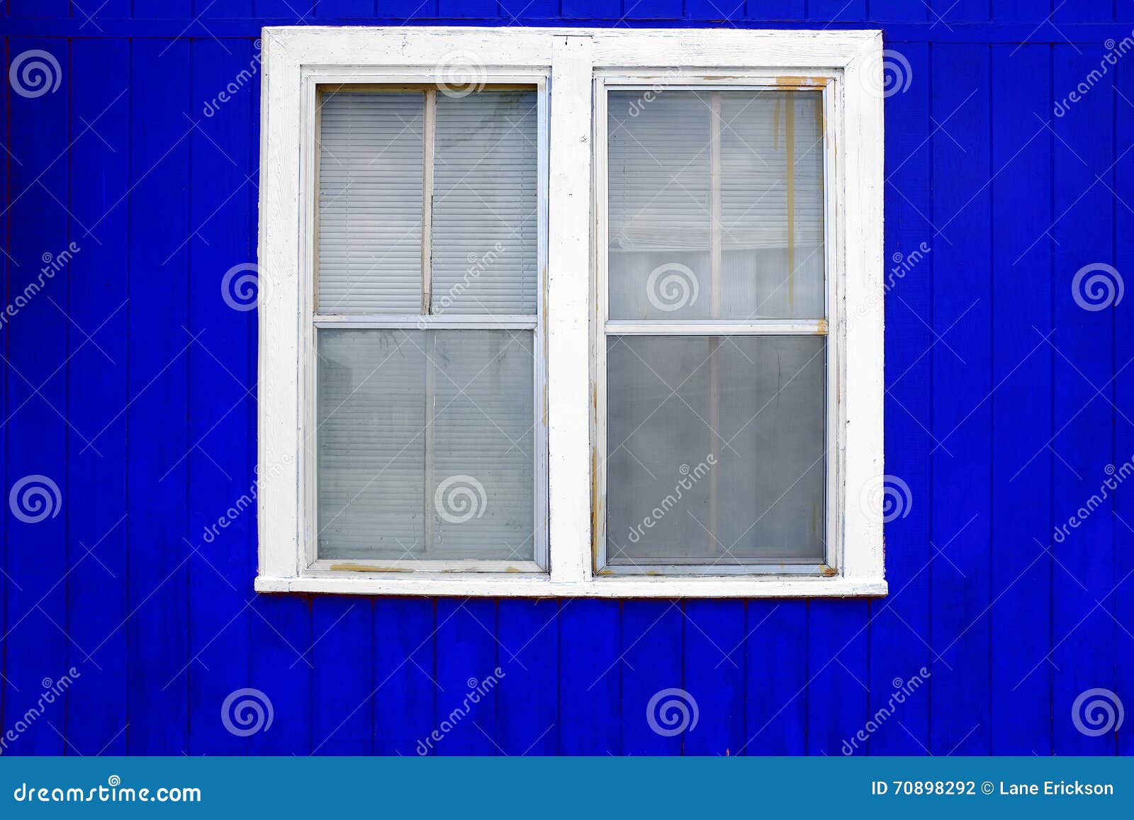 Blue Wall White Window stock photo. Image of retro, pattern - 70898292