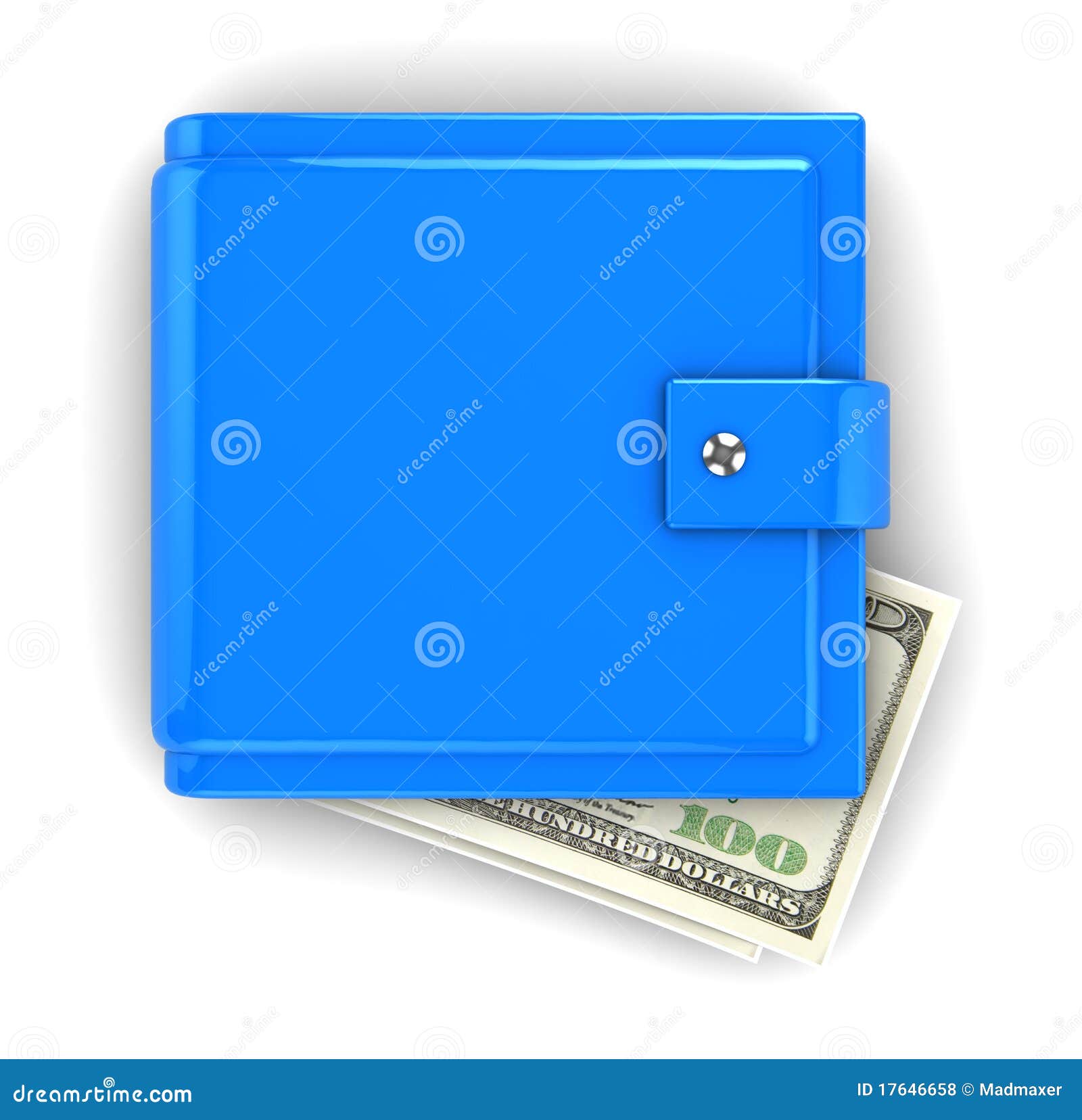 Blue wallet stock illustration. Illustration of personal - 17646658