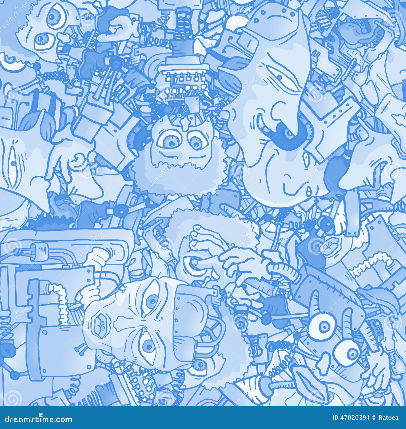 Blue wallpaper character stock vector. Illustration of child - 47020391